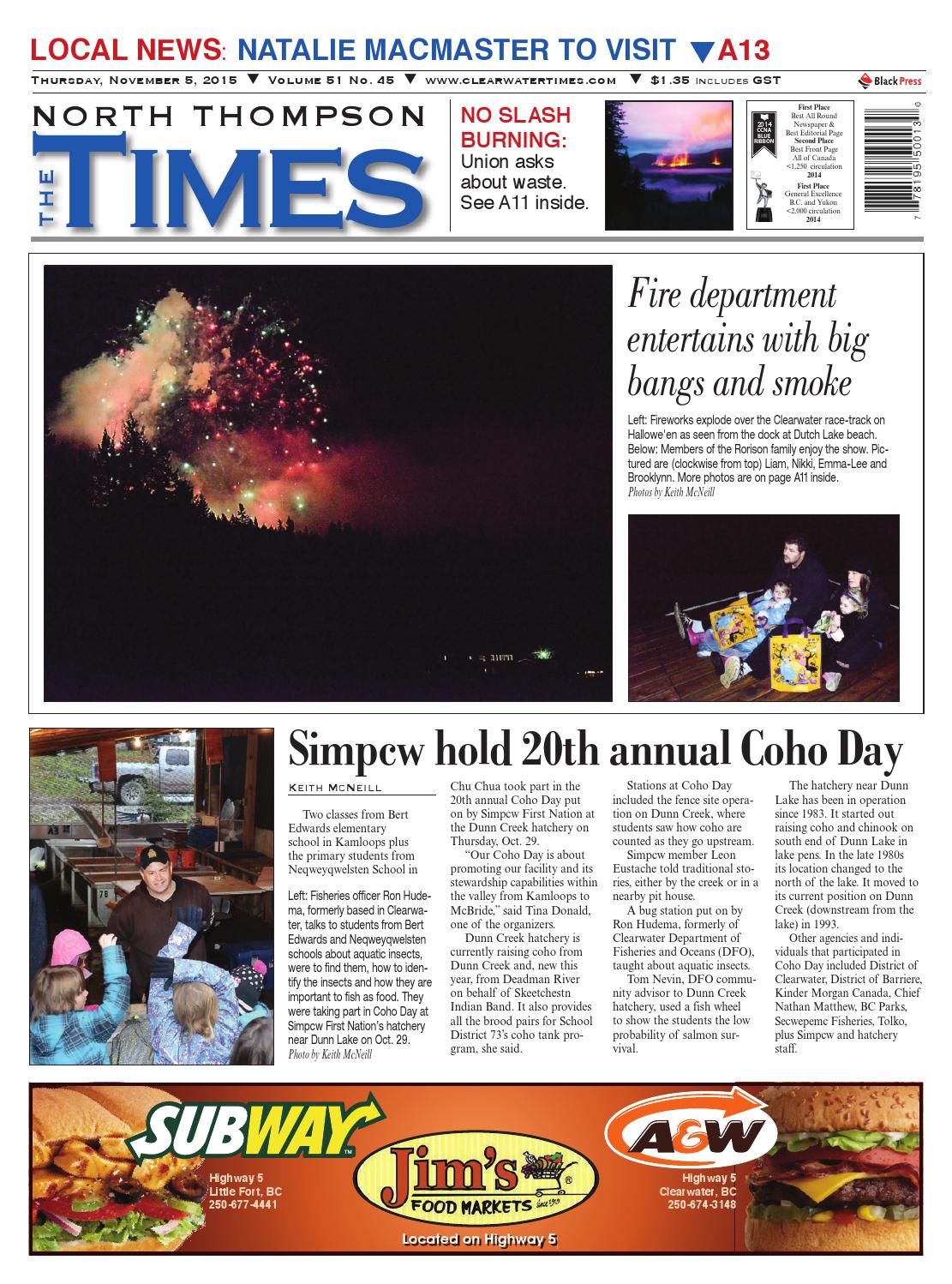 Clearwater Times, November 05, 2015 by Black Press Media Group - Issuu