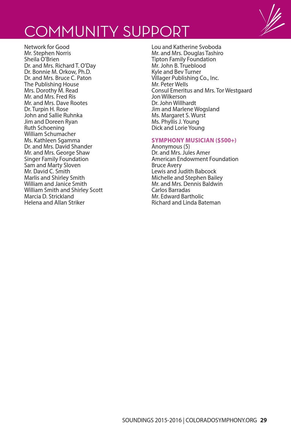 Soundings Volume 13 No. 2 by Colorado Symphony - Issuu