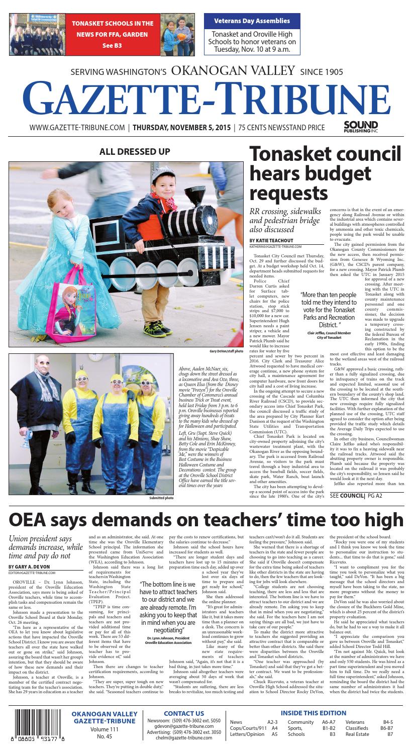 Okanogan Valley Gazette-Tribune, November 05, 2015 by Sound Publishing - Issuu