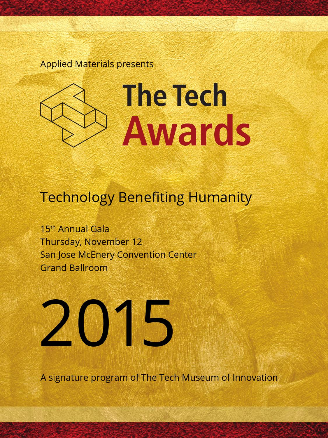 The Tech Awards 2015 Gala Program by The Tech Interactive - Issuu