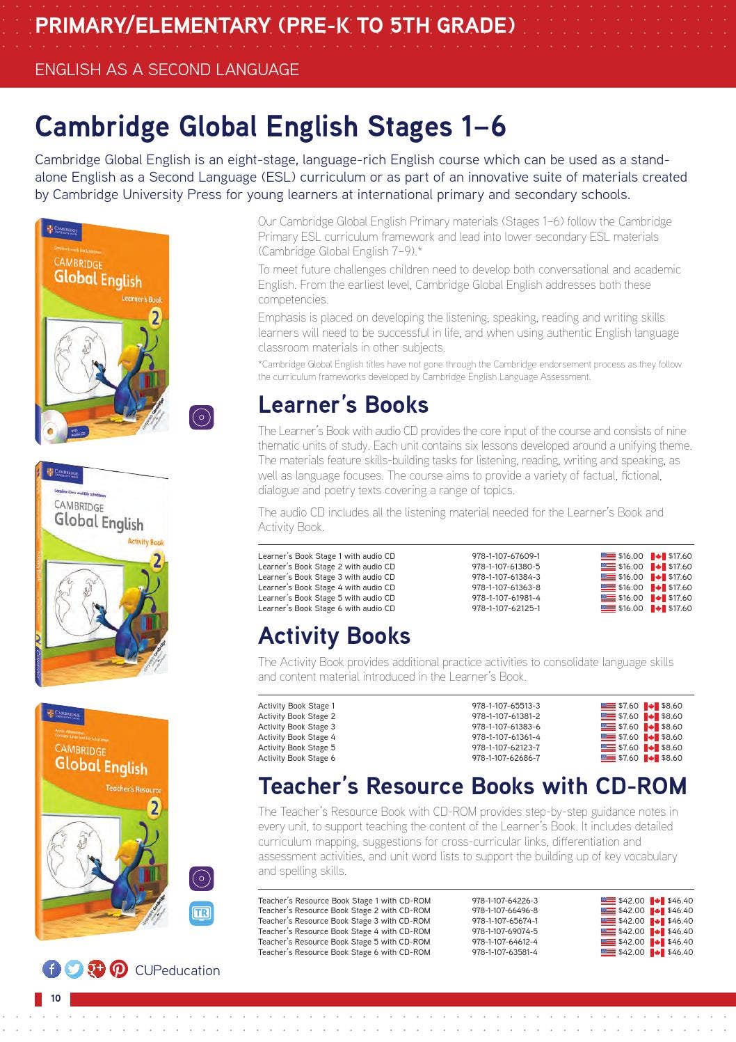 North American Cambridge Education Resources Catalog 2016 by Cambridge ...