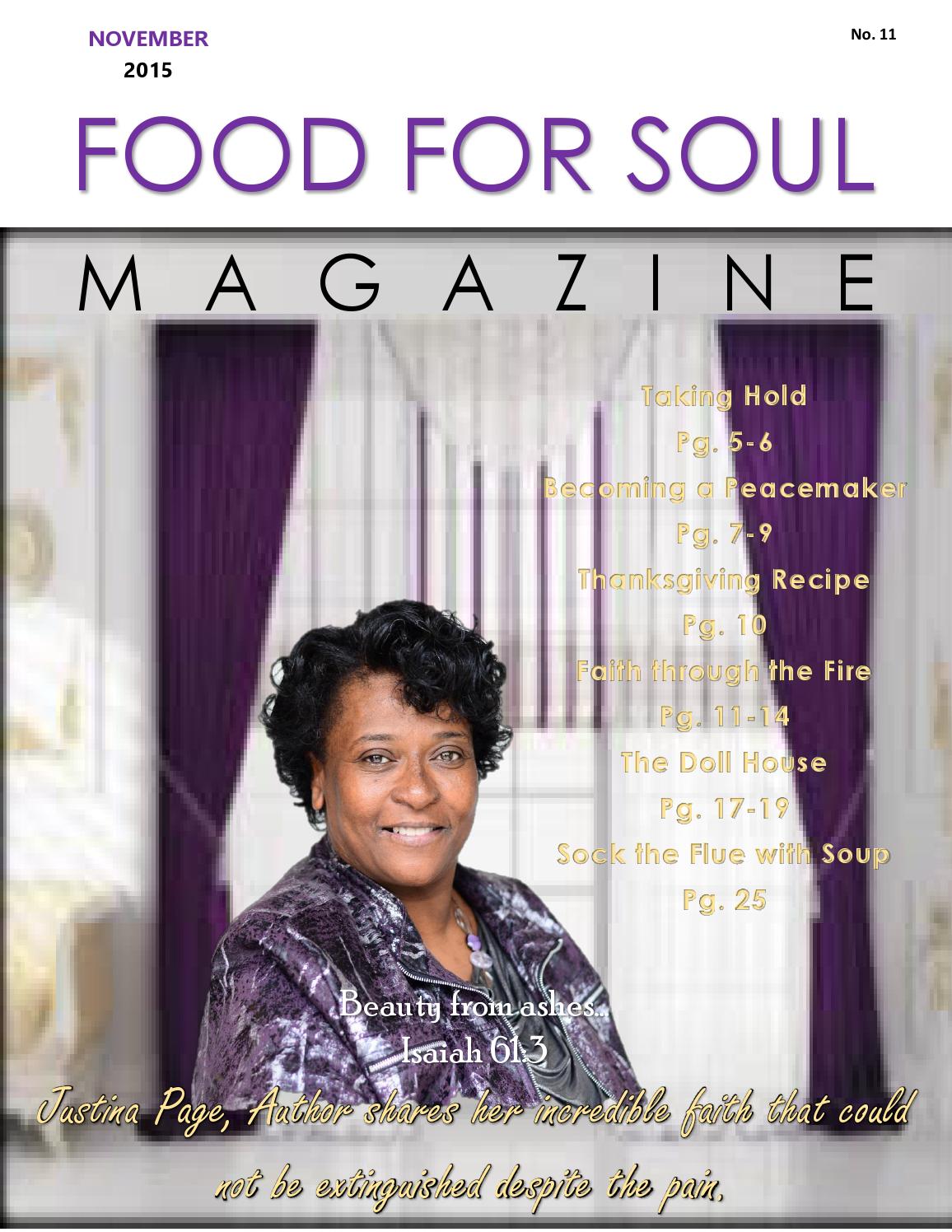 FOOD FOR SOUL MAGAZINE NOV 2015 by Brenda Graff - Issuu