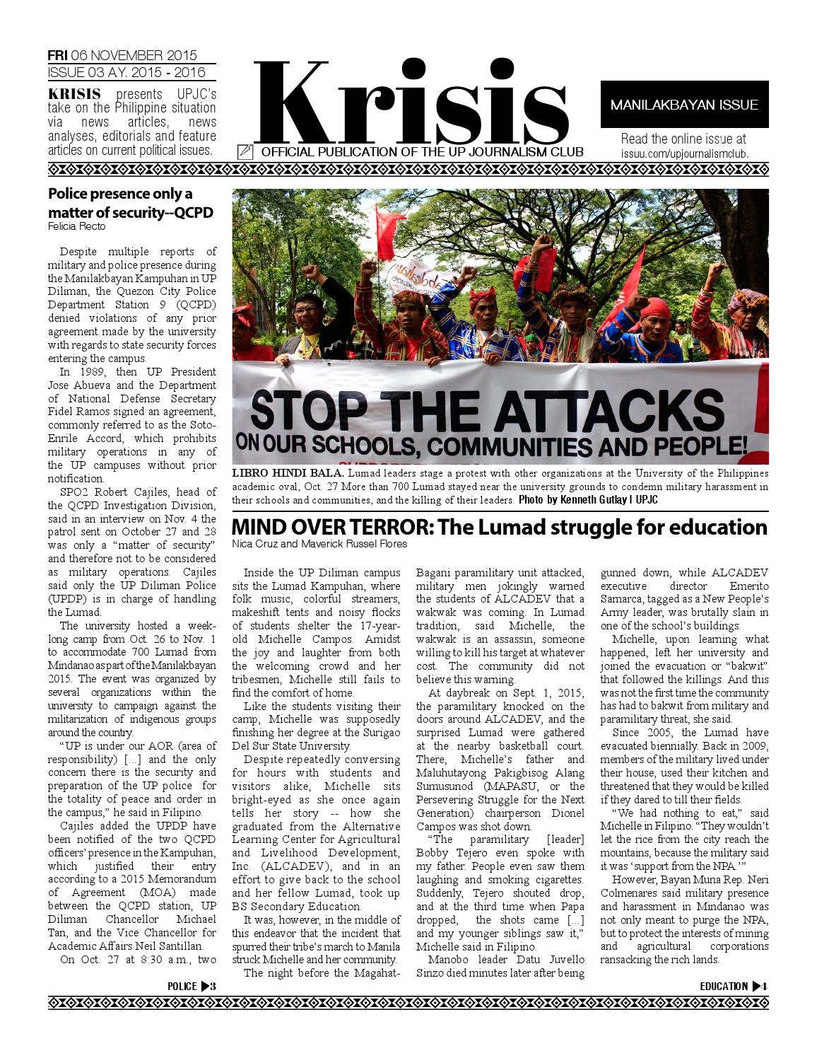 Krisis Manilakbayan 2015 By UP Journalism Club Issuu Krisis Manilakbayan 2015 By UP Journalism Club Issuu