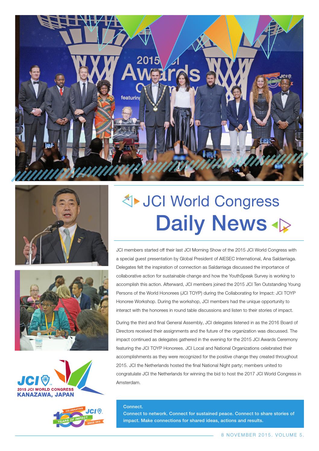 JCI World Congress Daily News - Vol. 5 by Junior Chamber International ...