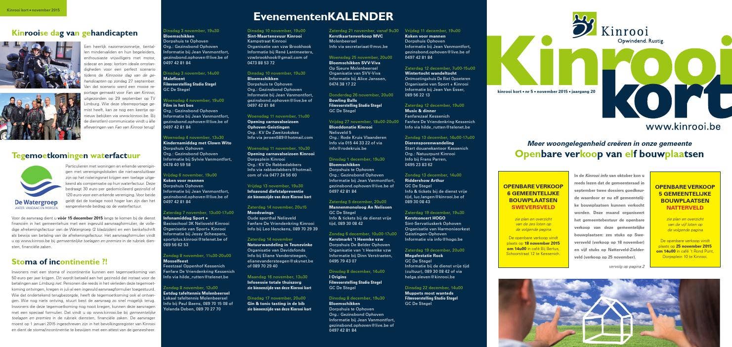 Kinrooi KORT november 2015 (#4) by Gemeente KINROOI - Issuu