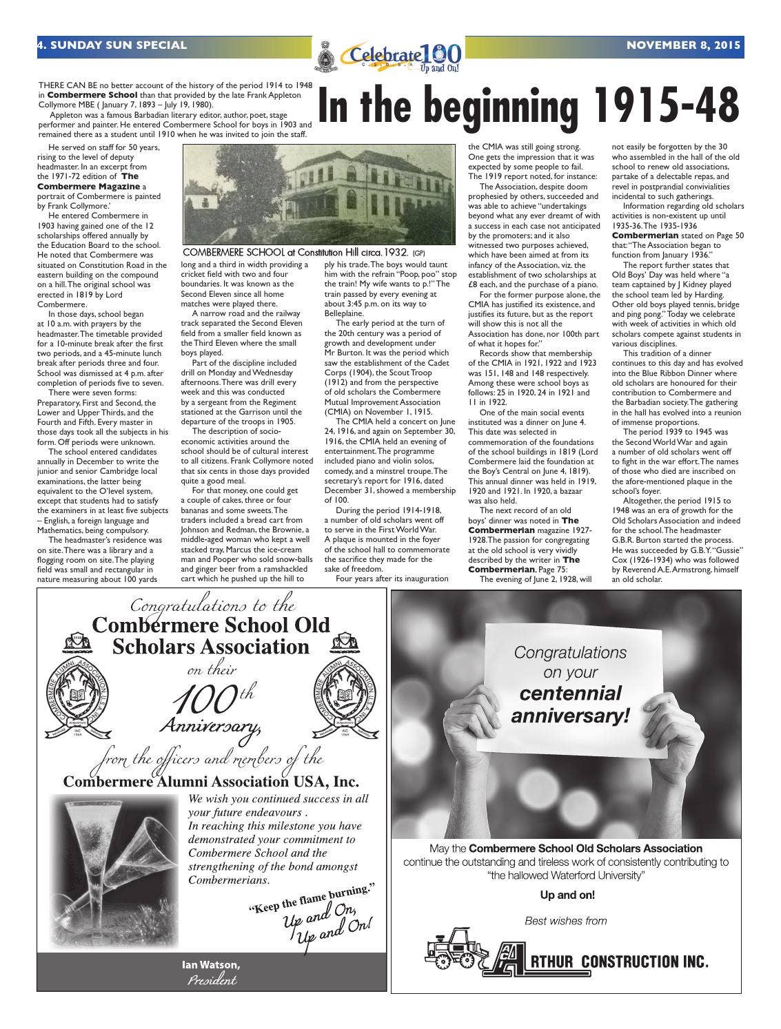 Combermere School Old Scholars Association 100-Year Anniversary by ...