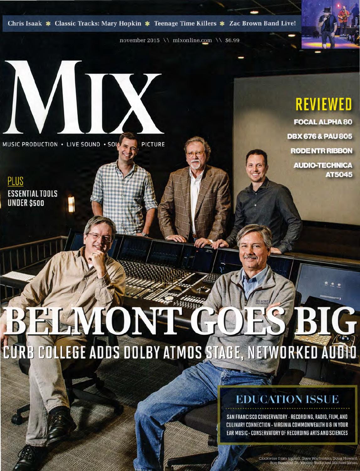 Curb College of Entertainment and Music Business featured in Mix ...