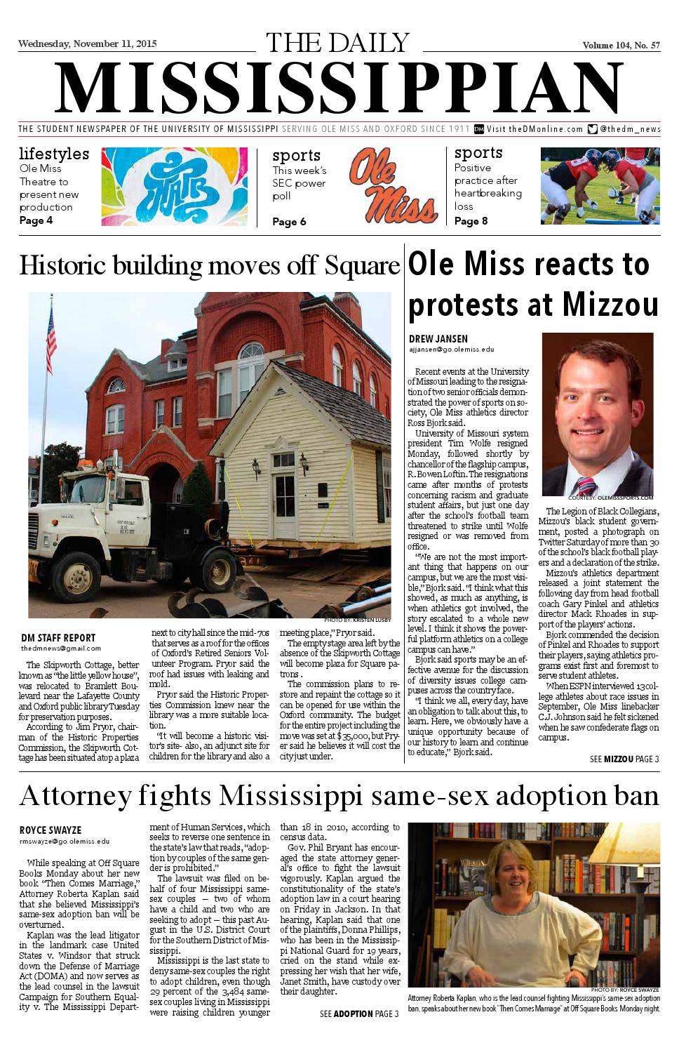 The Daily Mississippian - November 11, 2015 by The Daily Mississippian ...