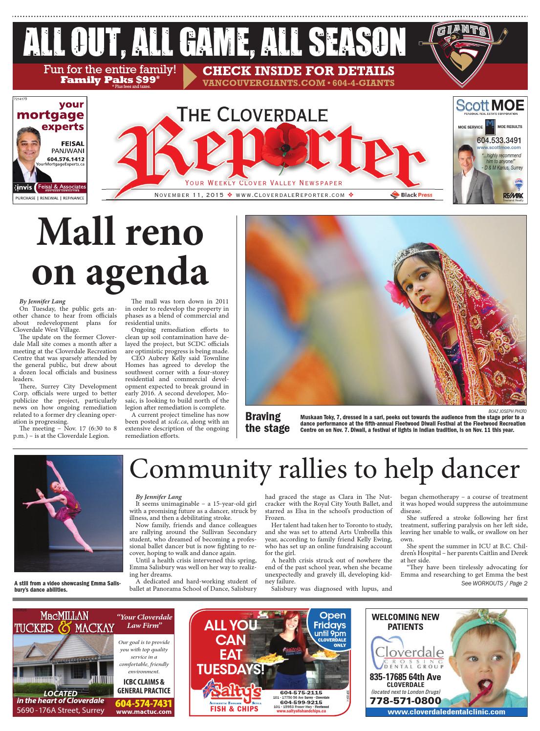 Cloverdale Reporter, November 11, 2015 by Black Press Media Group - Issuu