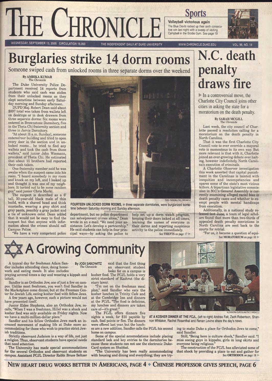September 13, 2000 by Duke Chronicle Print Archives - Issuu