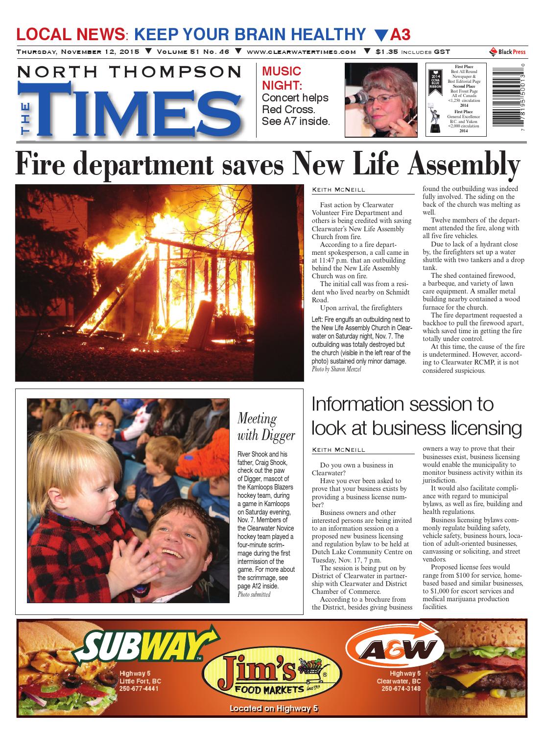 Clearwater Times, November 12, 2015 by Black Press Media Group - Issuu
