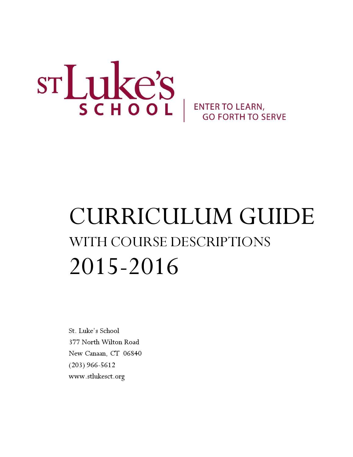 2015-2016 Curriculum Guide by St. Luke's School - Issuu