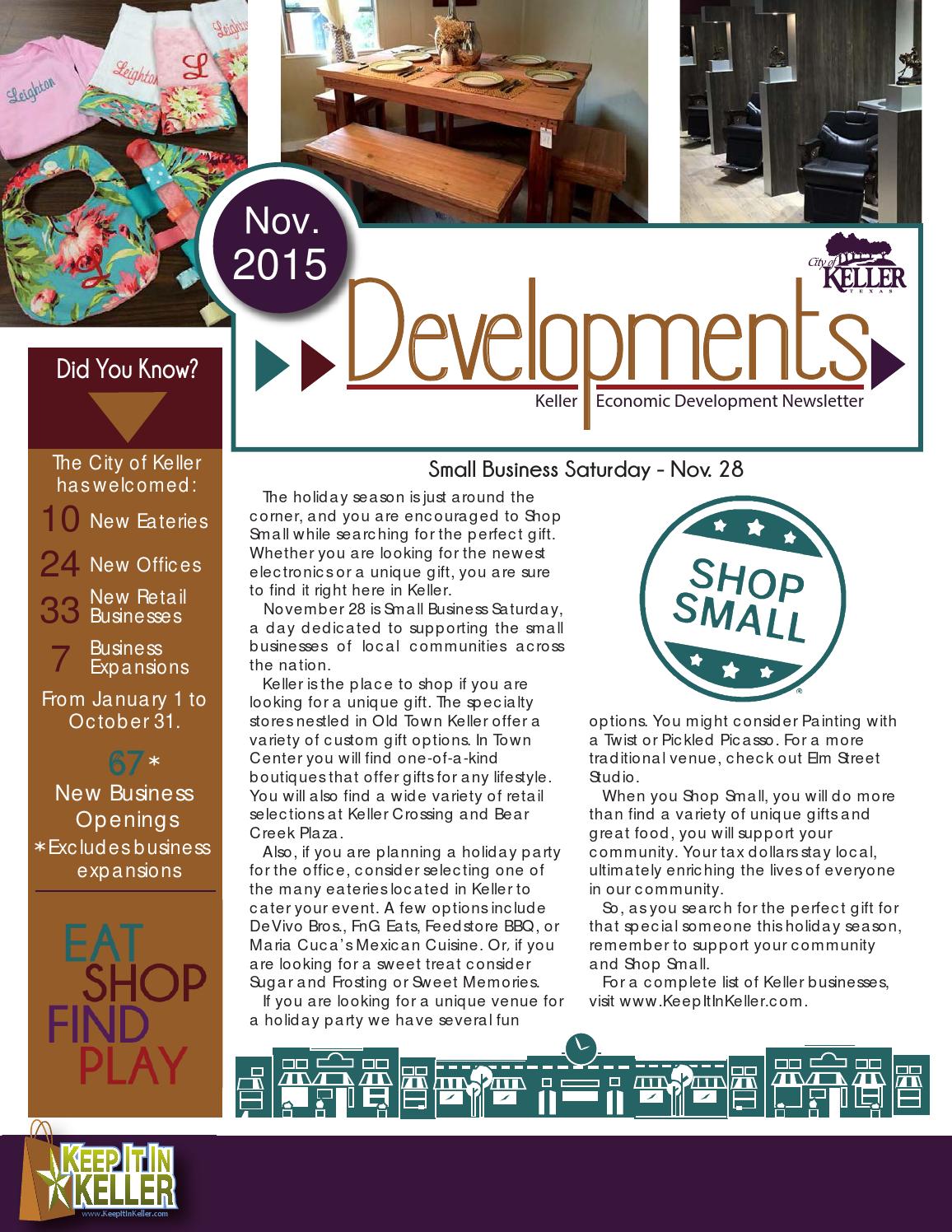 November 2015 - City of Keller Economic Development Newsletter by City ...
