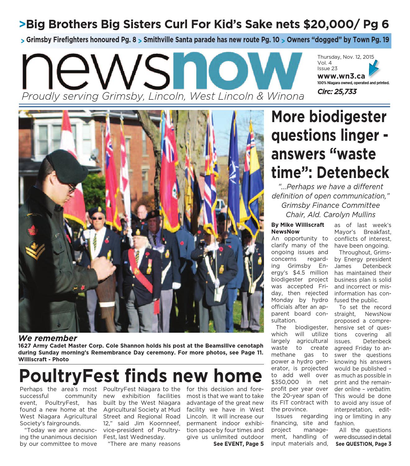 newsnow Niagara e-edition November 12 2015 by newsnow Niagara - Issuu