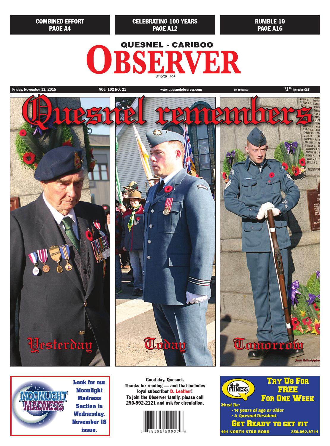 Quesnel Cariboo Observer, November 13, 2015 by Black Press Media Group ...