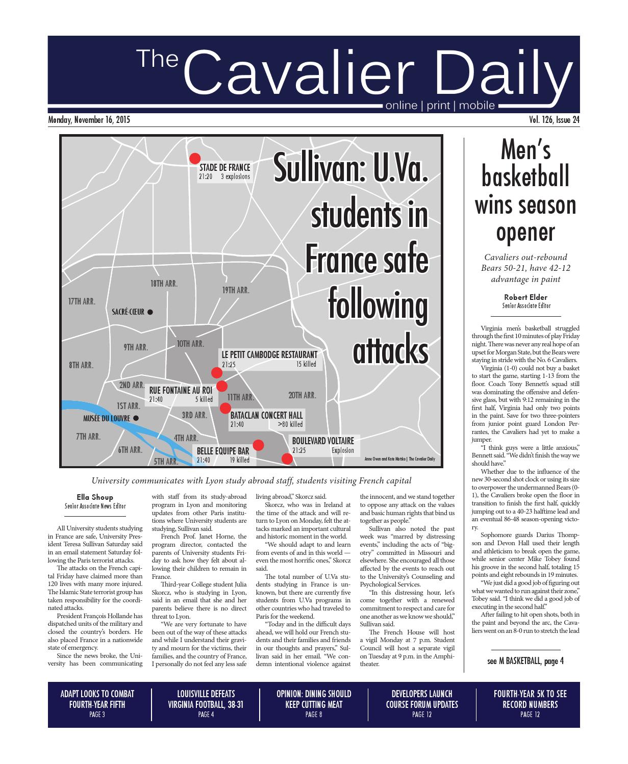 Monday, November 16, 2015 by The Cavalier Daily - Issuu