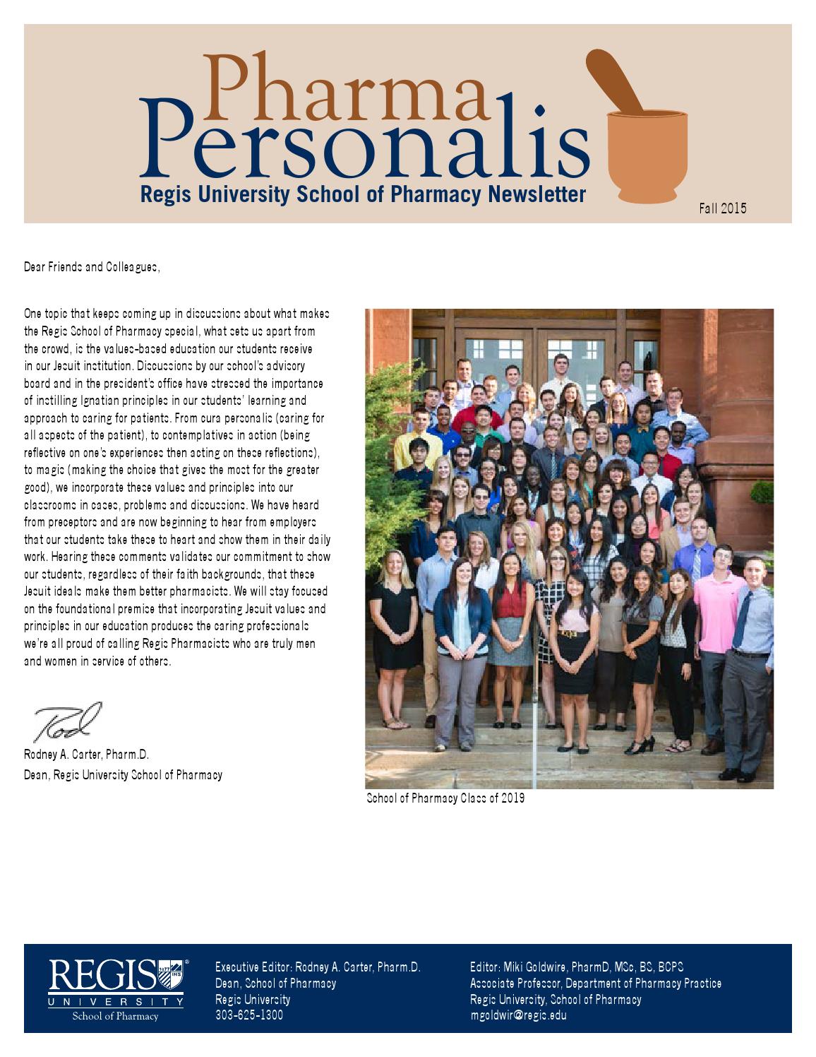 2015 Fall Pharmacy Newsletter by Regis University - Issuu