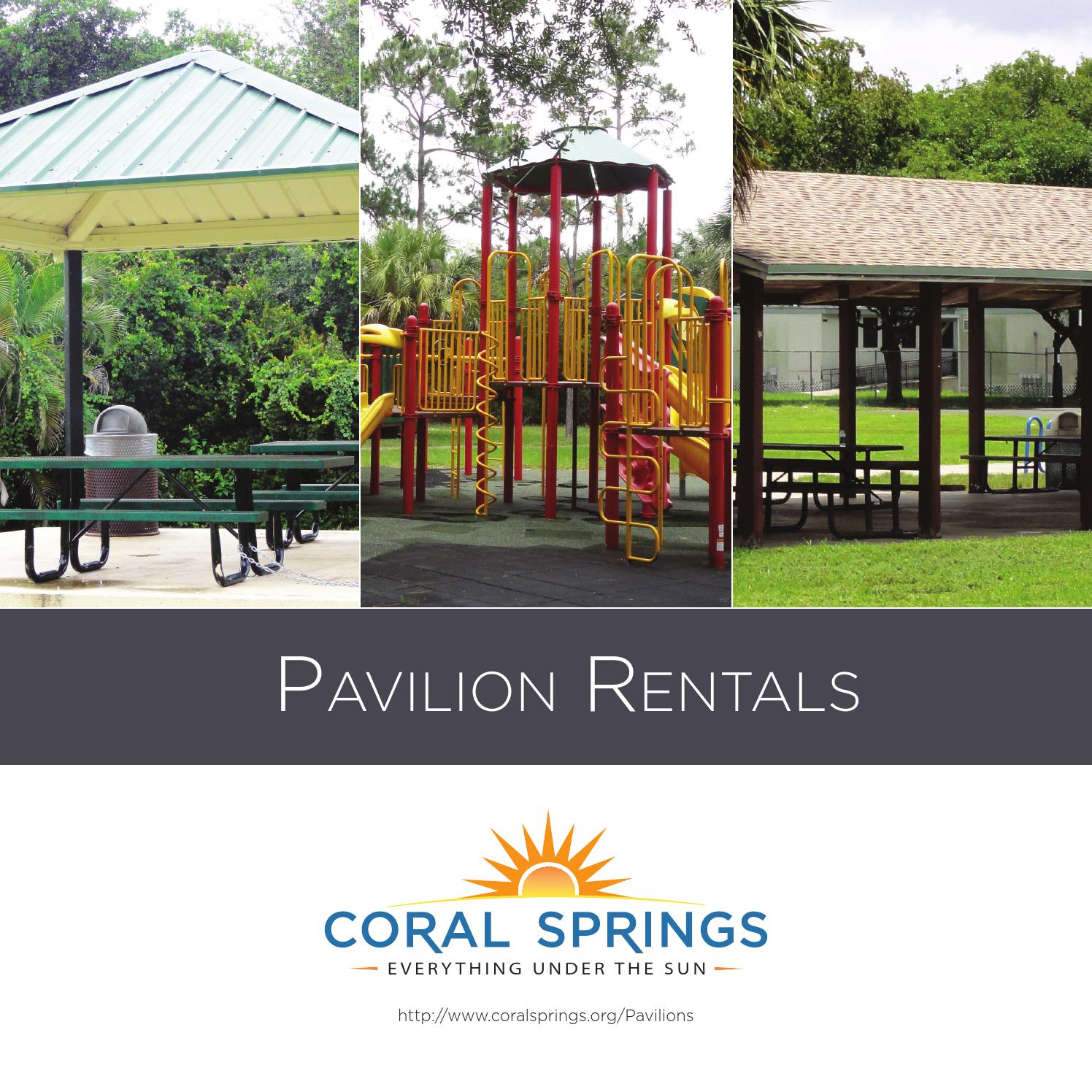 Pavilion Rentals Booklet rev.2016 by City of Coral Springs - Issuu