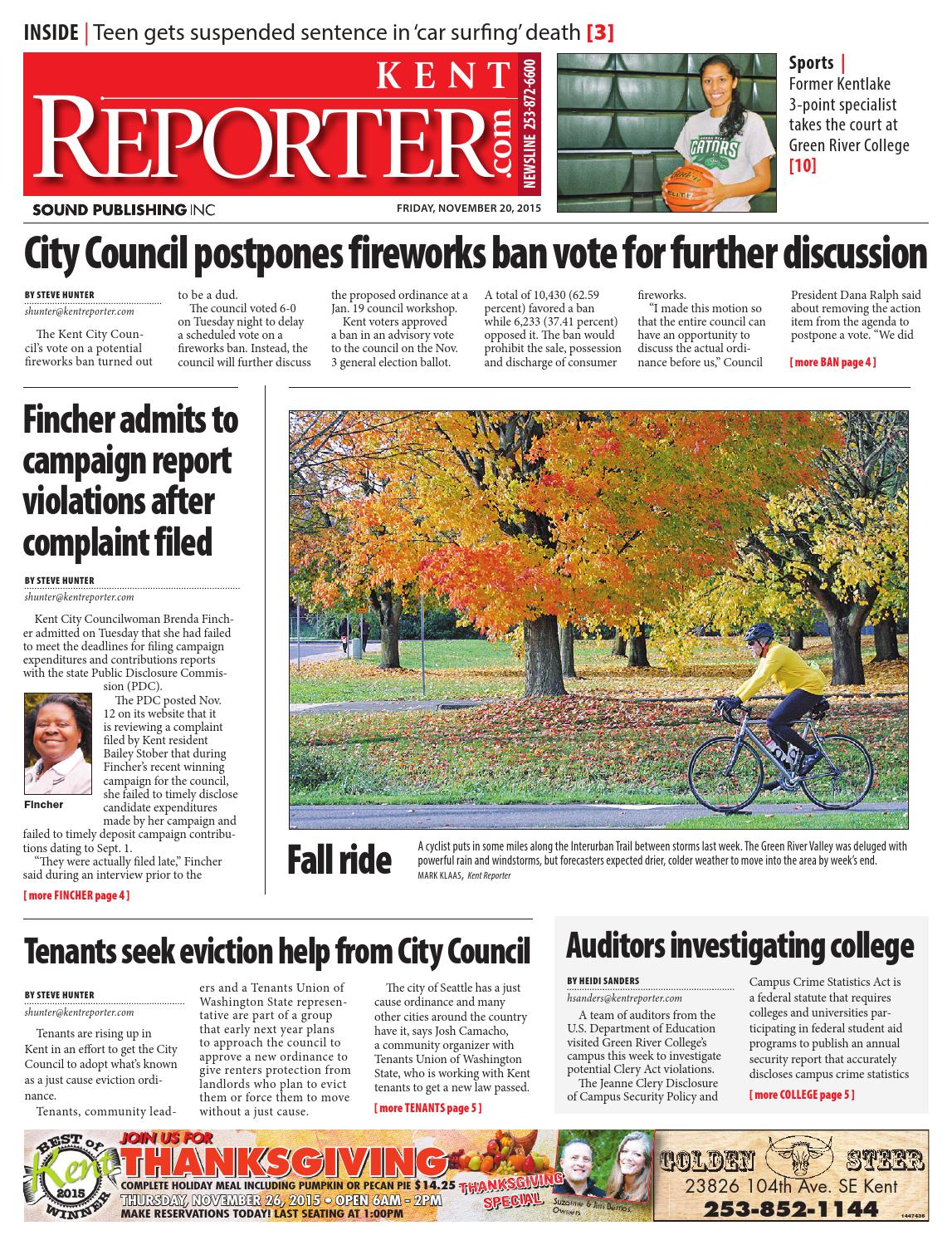 Kent Reporter, November 20, 2015 by Sound Publishing - Issuu