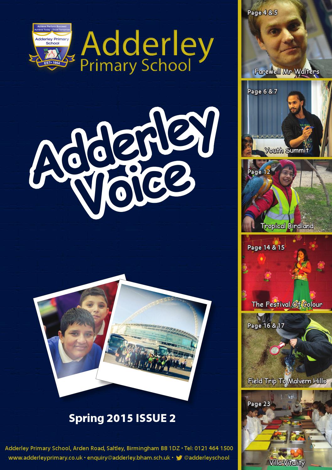 Adderley Voice Issue 2 Spring 2015 by Adderley Primary School - Issuu