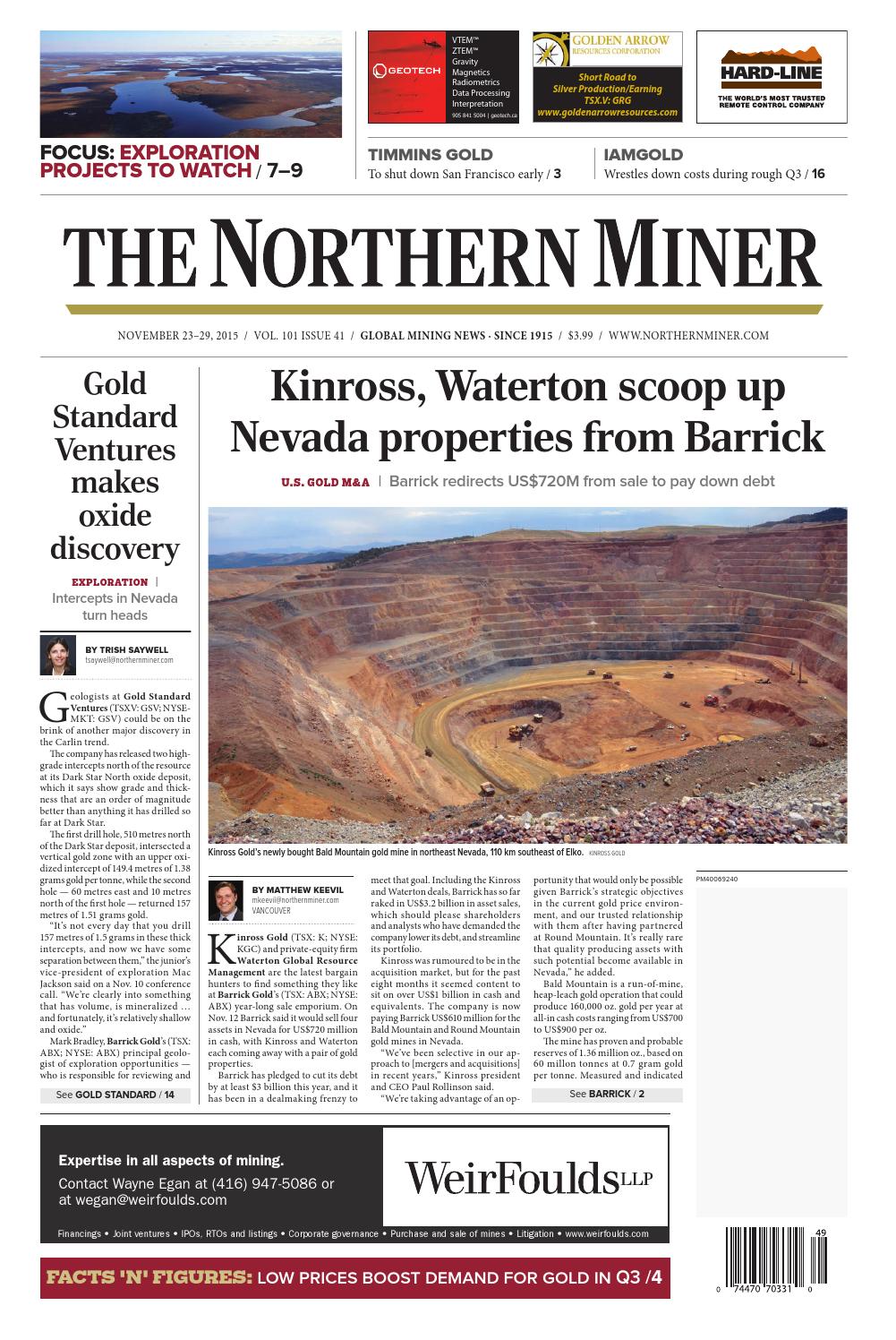 The Northern Miner November 23 2015 Issue by The Northern Miner Group ...
