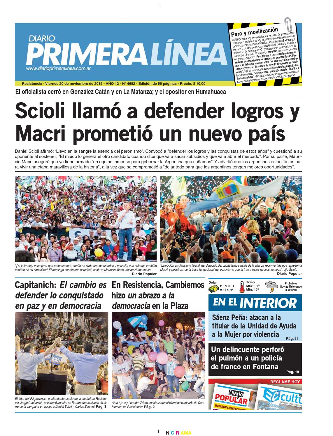 Primera linea 4692 20 11 15 by Diario Primera Linea - Issuu