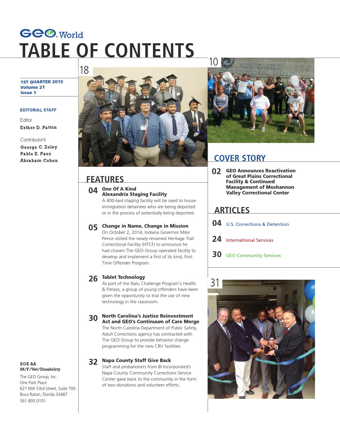 1Q15 GEO World by The GEO Group - Issuu