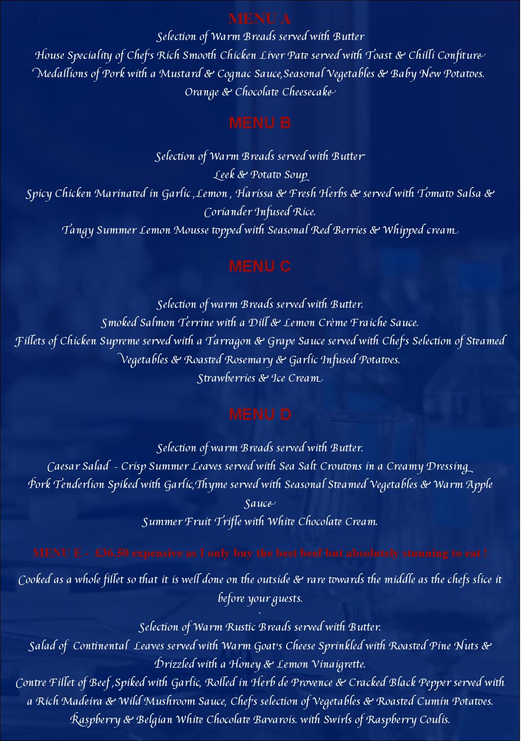 Princess caroline menus by David MacAskill - Issuu