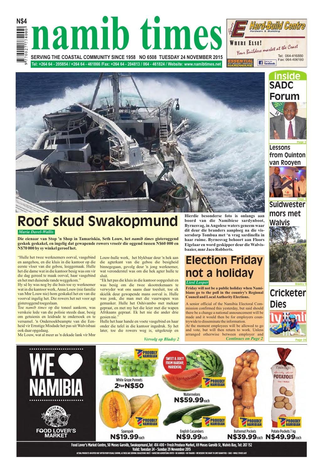 24 november namib times e edition by Namib Times Virtual - Issuu