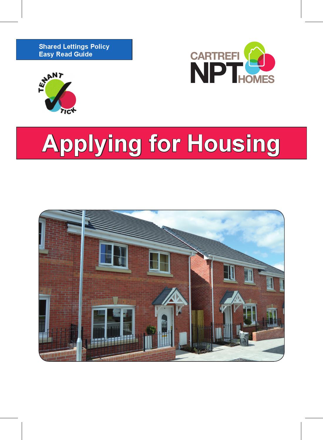 Applying for Housing Easy Read Guide by Tai Tarian - Issuu