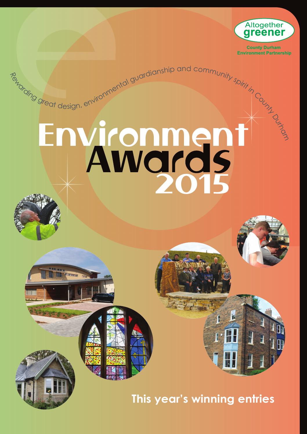 Environment Awards Winners 2015 by DCC Design and Print - Issuu