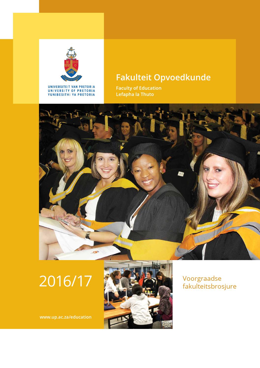 Fakulteit Opvoedkunde by University of Pretoria - Issuu