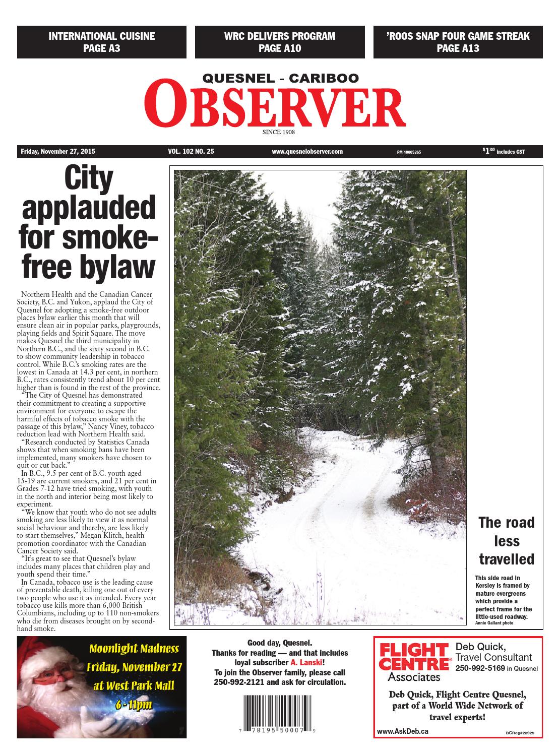 Quesnel Cariboo Observer, November 27, 2015 by Black Press Media Group ...