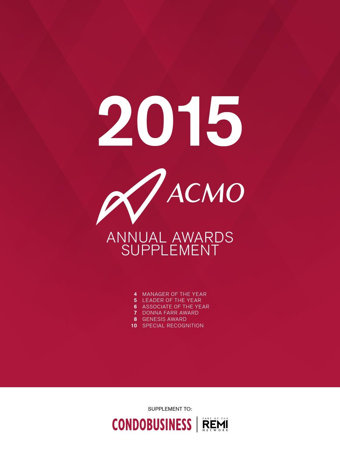 2015 Annual ACMO Award Winners by MediaEdge - Issuu