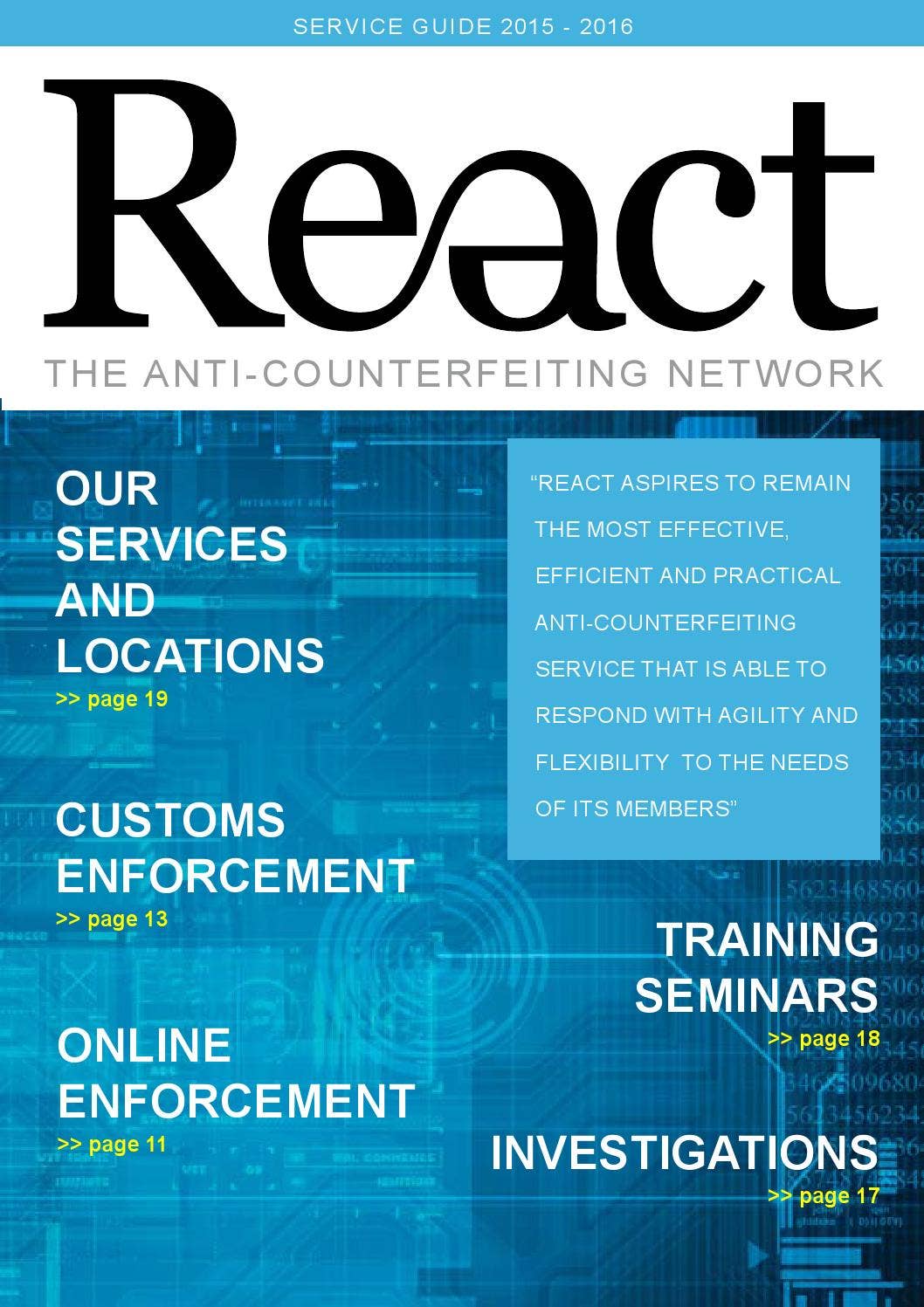 React service folder 2016 by REACT HQ - Issuu