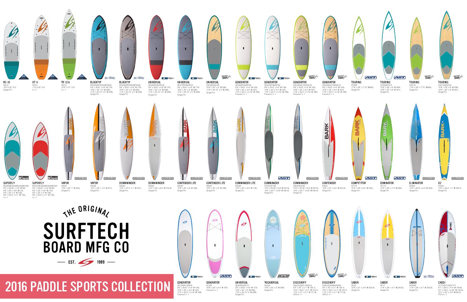 Surftech 2016 SUP Brochure by Surftech - Issuu