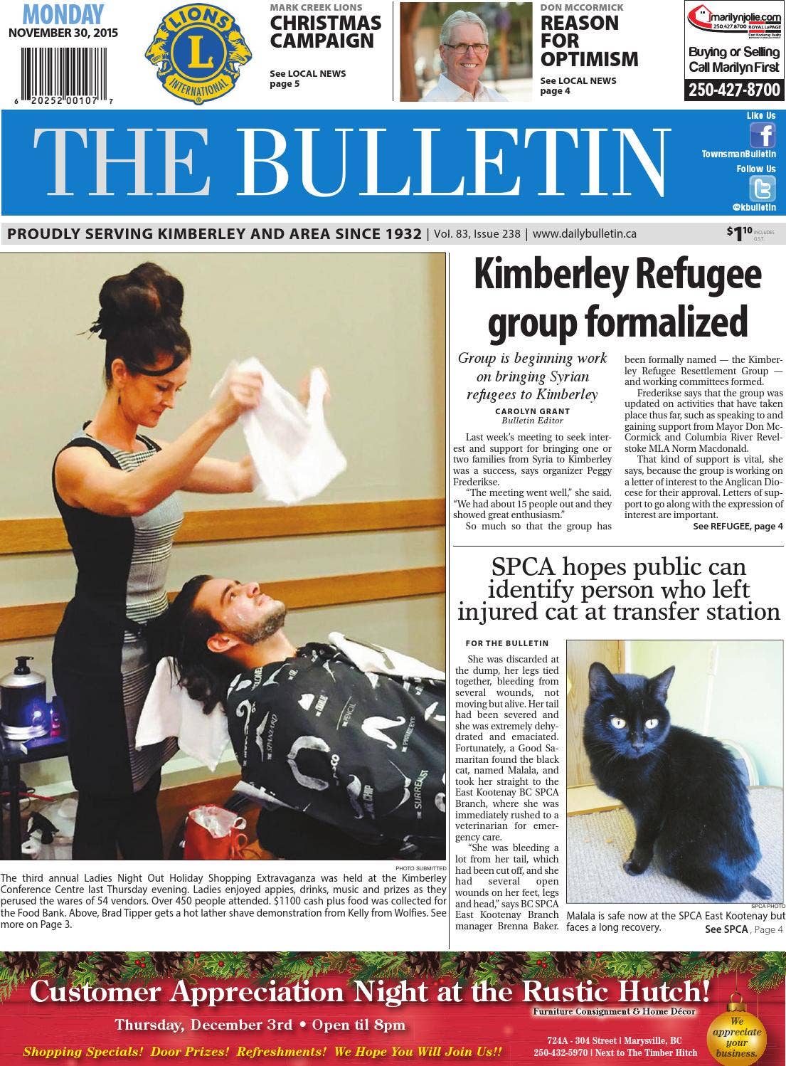 Kimberley Daily Bulletin, November 30, 2015 by Black Press Media Group ...