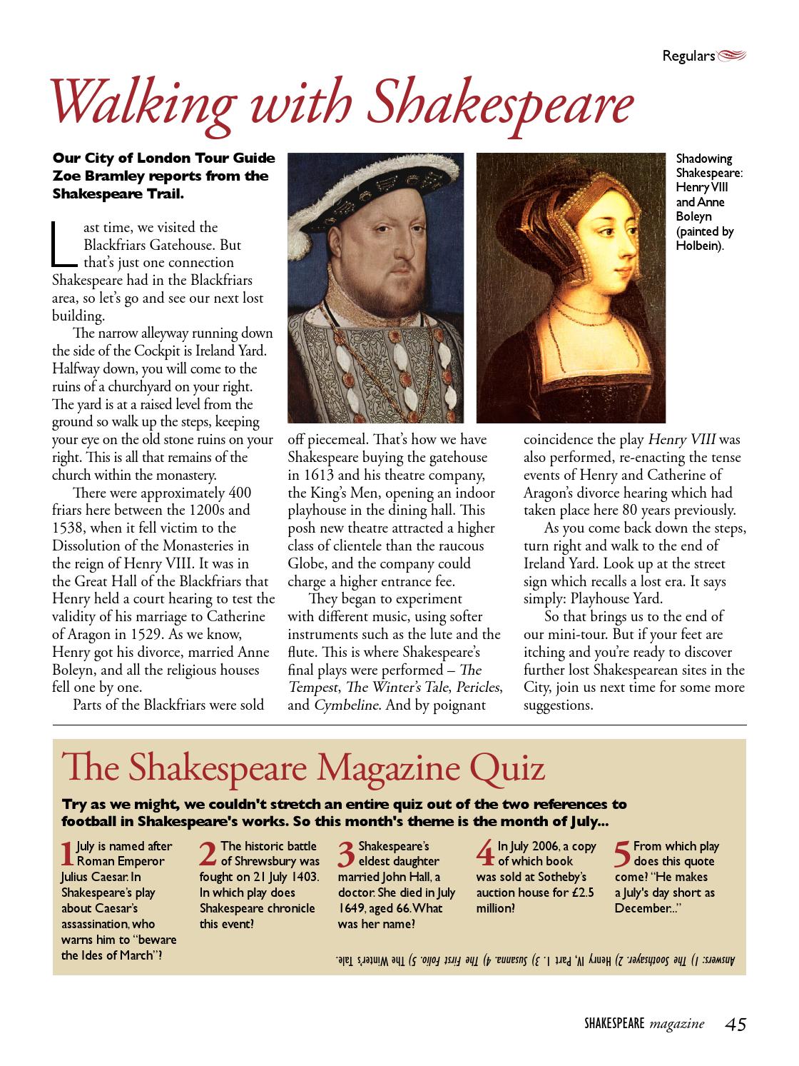 Shakespeare magazine 03 by Shakespeare Magazine - Issuu