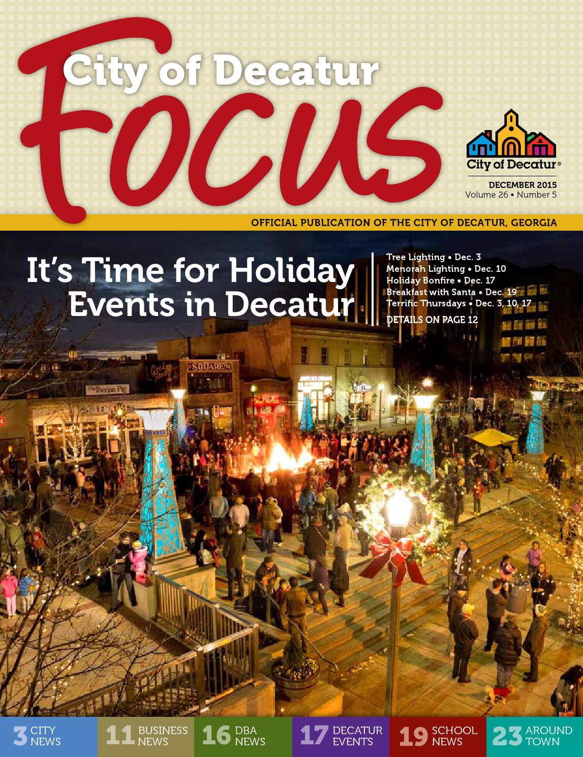 Decatur Focus Newsletter / December 2015 by City of Decatur - Issuu