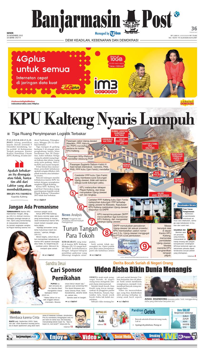 Banjarmasin Post Senin 30 November 2015 by Banjarmasin Post - Issuu