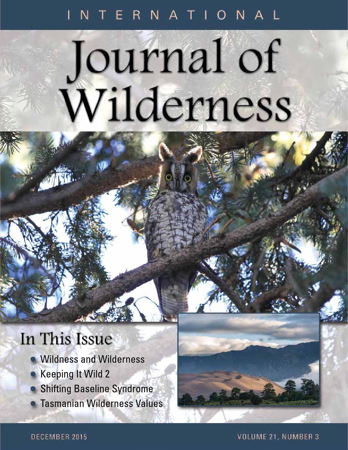 International Journal of Wilderness: Volume 21, No 3, December 2015 by ...