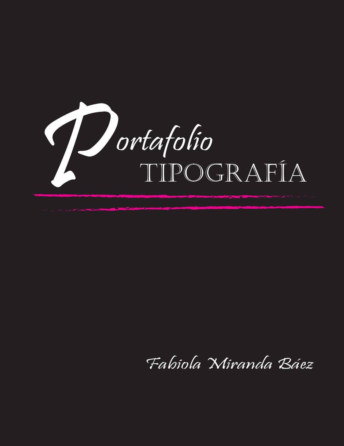 Portafolio Tipografía by Fabiola Miranda Baez - Issuu