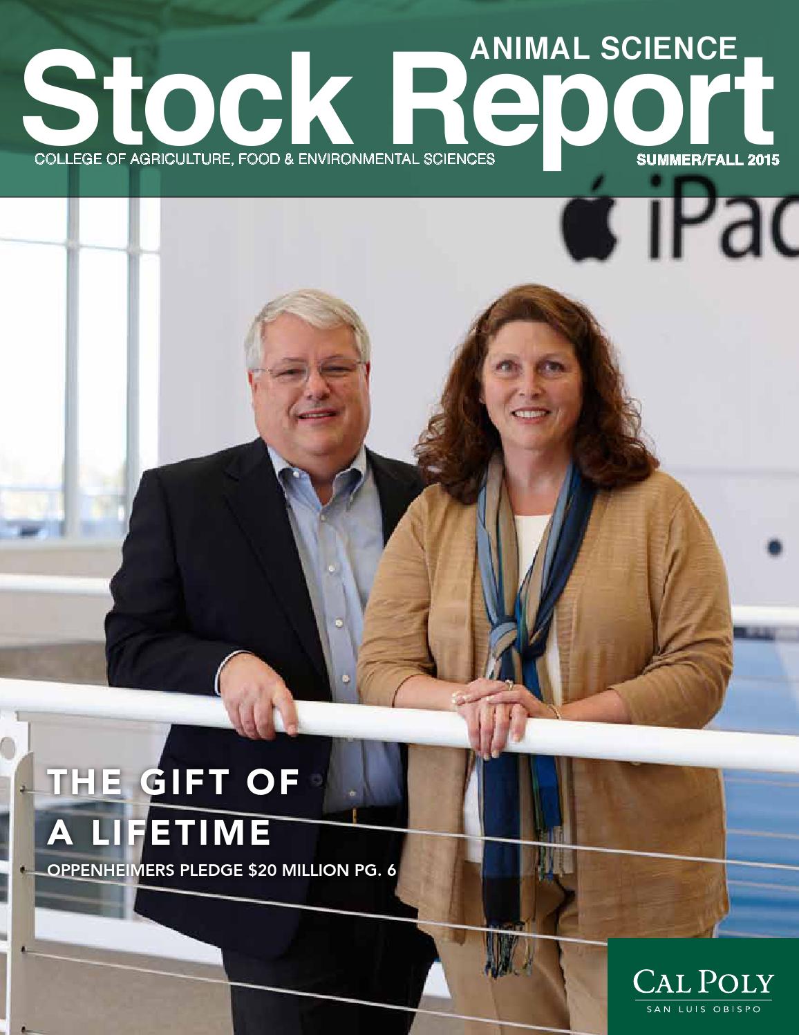 Stock Report: Cal Poly Animal Science Newsletter by Cal Poly College of ...