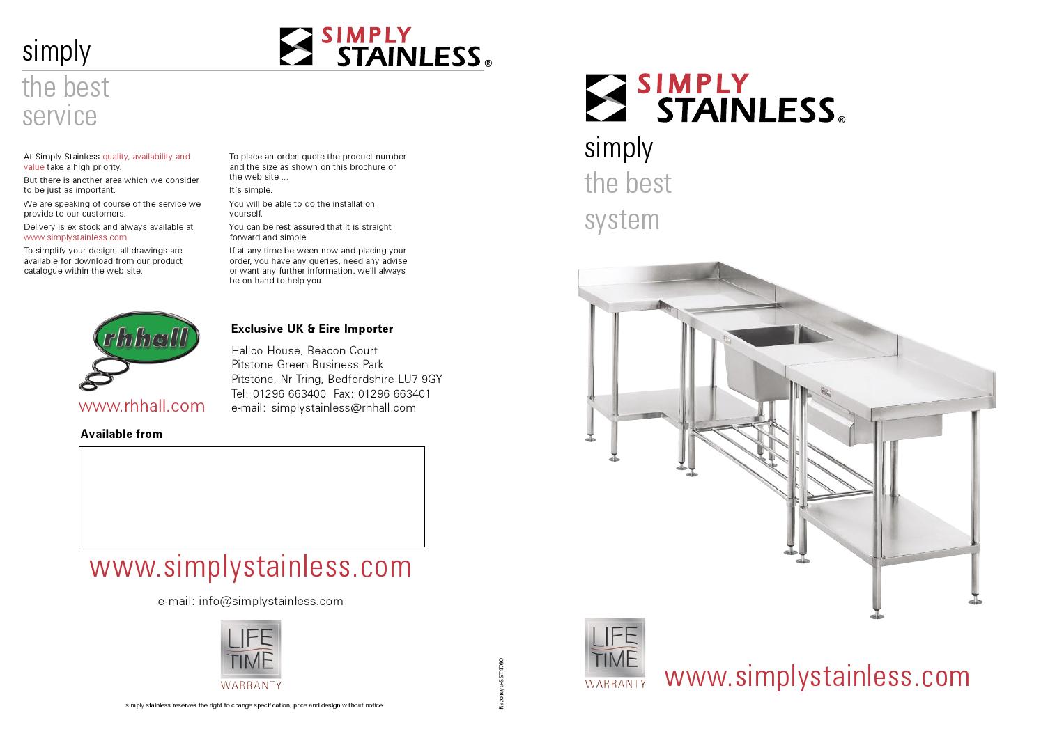 Simply Stainless Range Brochure by R H Hall Foodservice Solutions - Issuu