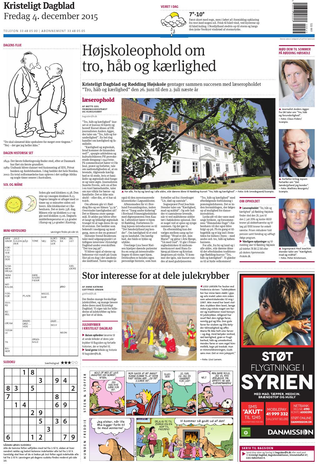 Kristeligt Dagblad, d. 4 december 2015 by Kristeligt Dagblad - Issuu