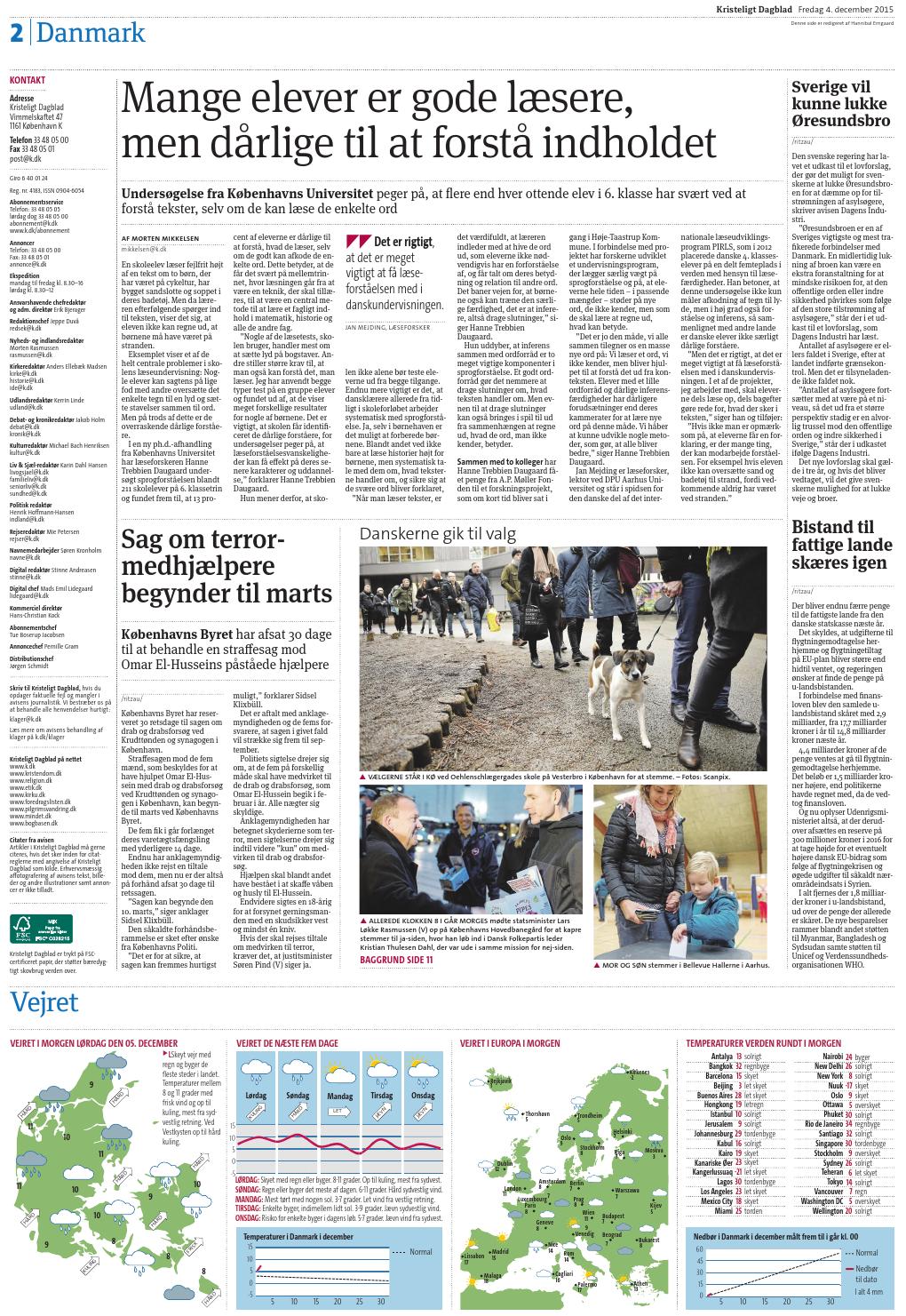 Kristeligt Dagblad, d. 4 december 2015 by Kristeligt Dagblad - Issuu