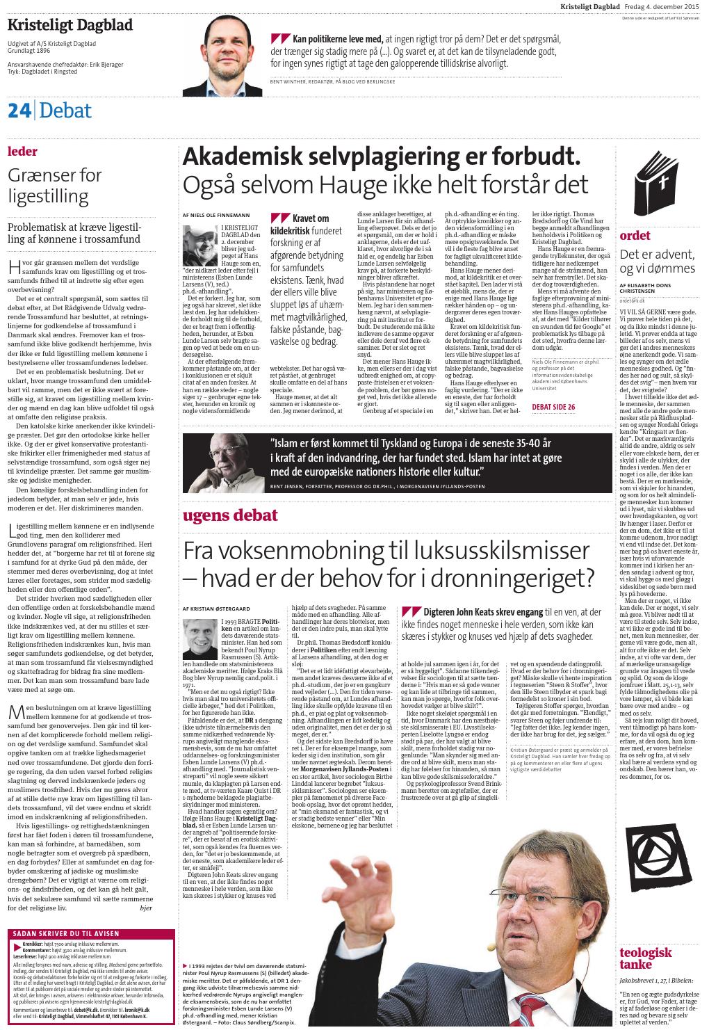 Kristeligt Dagblad, d. 4 december 2015 by Kristeligt Dagblad - Issuu