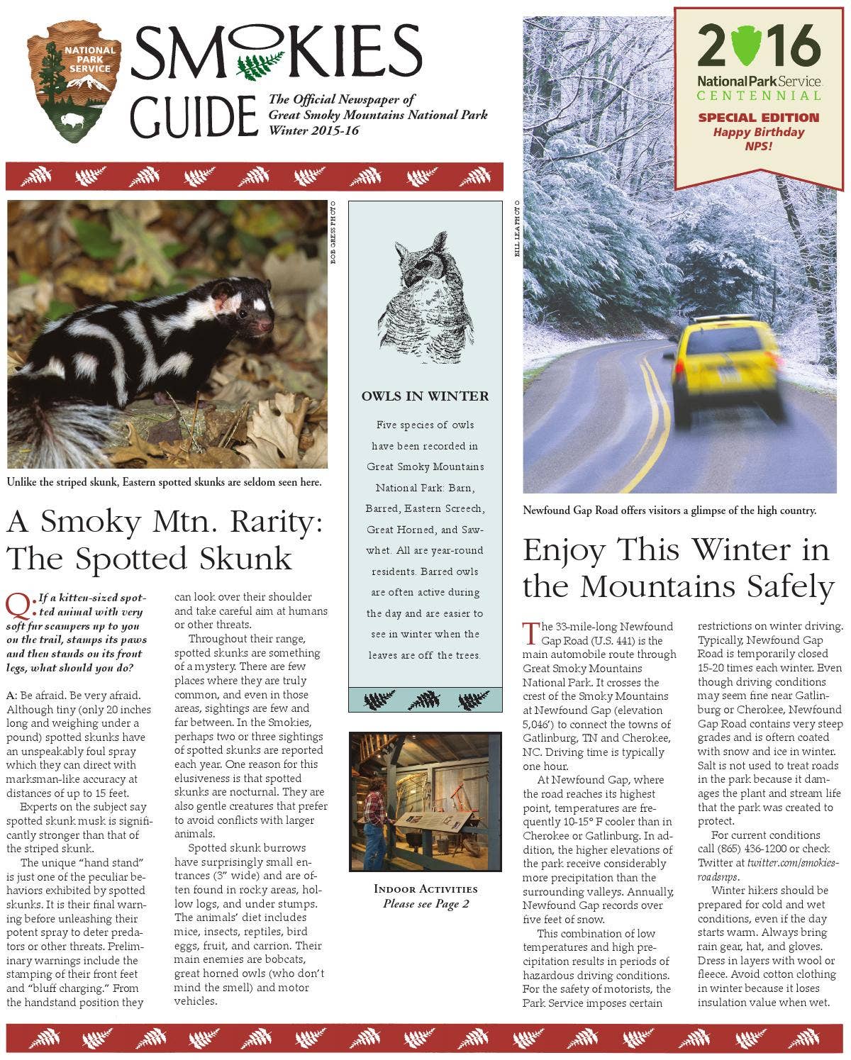 Winter 2015-2016 Smokies Guide Newspaper by Smokies Life - Issuu