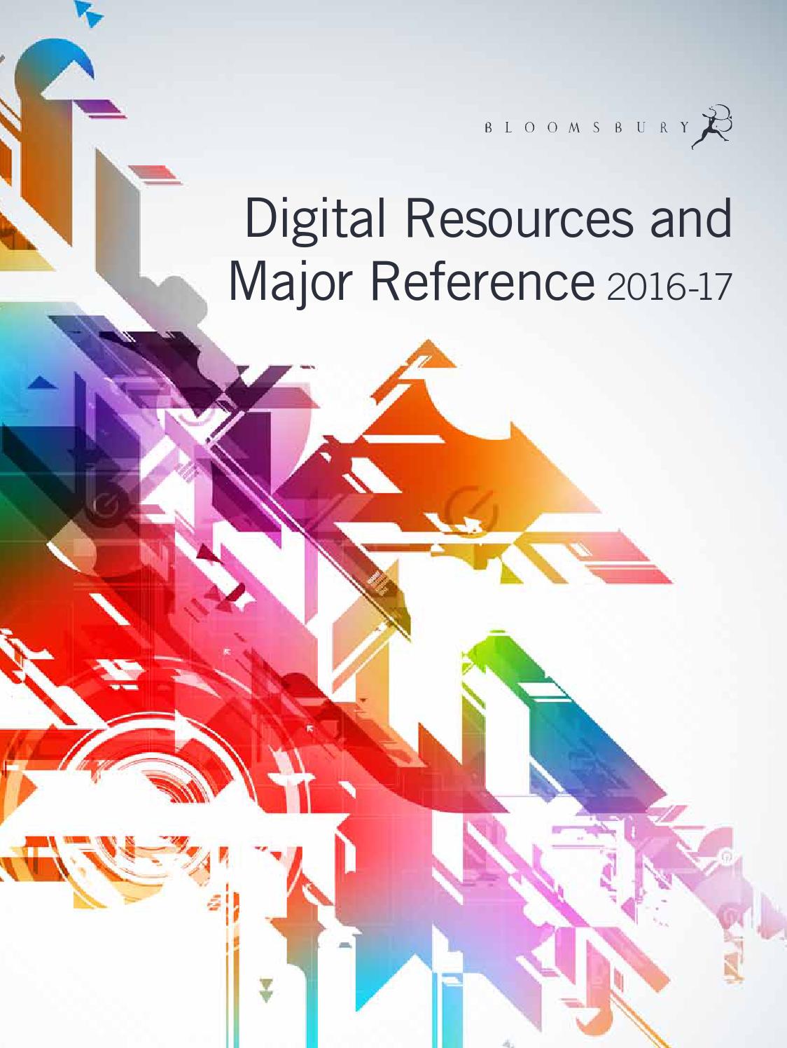 Digital Resources and Major Reference 2016-17 Catalogue by Bloomsbury ...