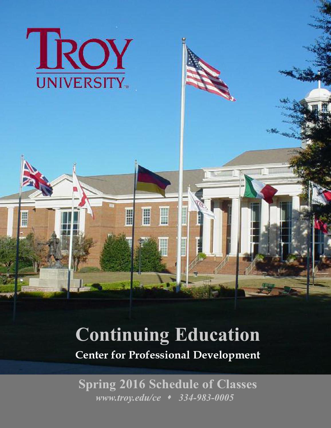 Continuing Education Center - Spring 2016 Schedule of Classes by Troy ...